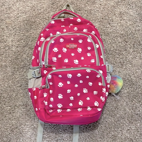 Accessories | Hot Pink Paw Print Backpack | Poshmark